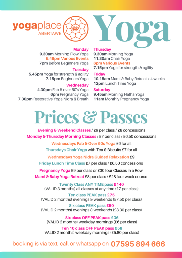 Class Timetable | Prices | Yoga Place